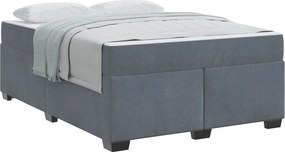 Rám postele s matrací Tmavě šedá 140 x 200 cm textil 3399291
