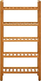 Botník s 5 policemi 50 x 27 x 100 cm masivní dubové dřevo 331747