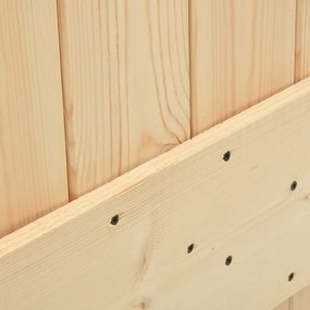 Posuvné dveře s kováním 70 x 210 cm masivní borové dřevo,  3203008
