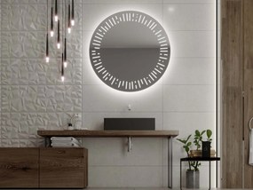 Kulaté zrcadlo do koupelny s LED osvětlením C6