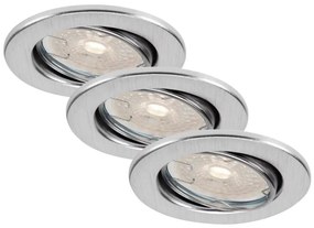 Brilo - SADA 3x LED Stm. koupelnové podhledové svítidlo DIMM LED/5,5W/230V IP23