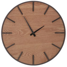 Nástěnné hodiny Lignum, pr. 45 cm, kov a MDF