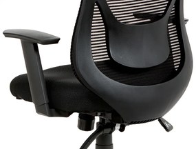 Kancelářská ergonomická židle SPINE — látka, černá