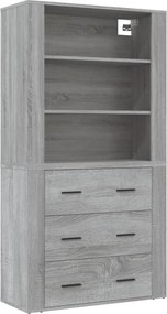 Skříň highboard šedá sonoma kompozitní dřevo 3185397