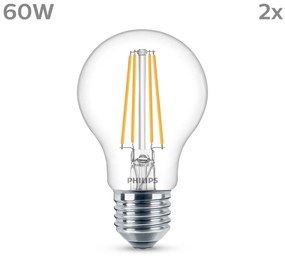 Philips LED žárovka E27 7W 850lm 4 000K čirá 2ks