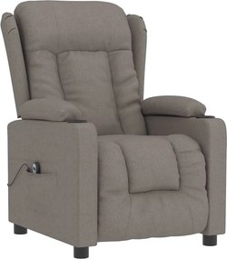 Elektrické polohovací křeslo taupe textil 3098785