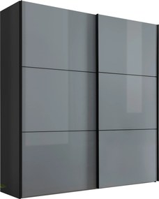 XXXLutz SKŘÍŇ S POSOUVACÍMI DVEŘMI, světle šedá, tmavě šedá, 200/222/68 cm Moderano - Šatní skříně - 000531006036