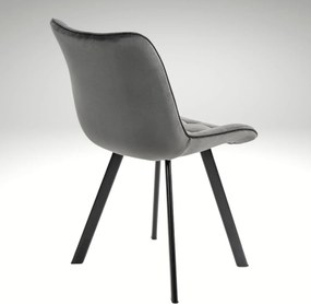 Vikio Jídelní set pro 4 osoby 160x90 cm dub noha X šedá židle VJS236-4S-S