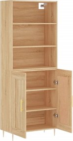 Skříň highboard dub sonoma 69,5 x 34 x 180 cm kompozitní dřevo 3189944