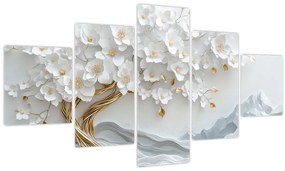 Obraz - 3D elegantní strom života (125x70 cm)