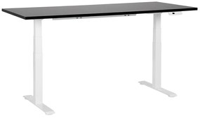 Elektricky nastavitelný psací stůl 180 x 80 cm černý/bílý DESTINES Beliani