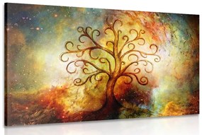 Obraz strom života s abstrakcí vesmíru