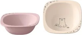 NIP NATURE line miska 2ks růžová / od 4 měsíců