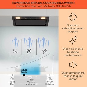 Klarstein Digestoř Camila vestavná 52 cm 397 m³/h LED Touch nerezová ocel