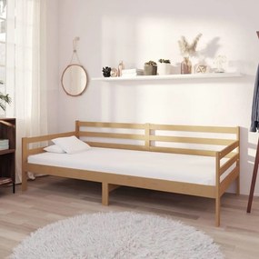 vidaXL Denní postel s matrací 90 x 200 cm masivní borové dřevo [3083591] Barva: medová hnědá