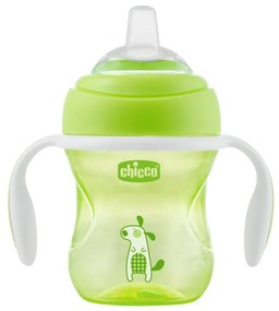 Chicco Hrneček učící Transition s držadly 200 ml, 4m + Zelený