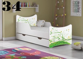 Plastiko Dětská postel se šuplíky Květina - 34 - 180x90