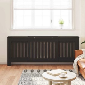 Kryt radiátoru 2 ks Černá 205 x 20,5 x 81,5 cm Kompozitní dřevo 3403238