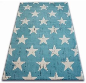 Moderní kusový koberec SCANDI 18209/031 Hvězdy modrý Rozměr: 140x200 cm