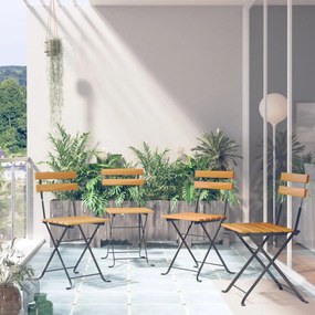 Skládací bistro židle 4 ks, masivní akácie 313161