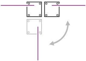 vidaXL Marketos Zatahovací boční markýza / zástěna 140 x 1200 cm modrá