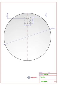 Amirro PURE RONDE kulaté zrcadlo na chodbu do předsíně nástěnné Ø 60 cm s leštěnou hranou do koupelny na zeď 710-204