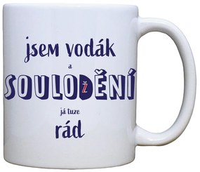 Super plecháček Keramický hrnek s potiskem soulodění Objem a motiv: 320 ml bílý uvnitř