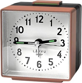 LAVVU Hnědý budík SWEEP s plynulým chodem - 3 ROKY ZÁRUKA! LAS3062