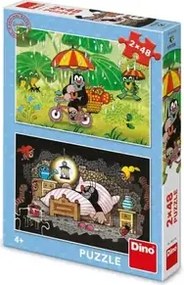 Dino Puzzle Krtkův den / 2x48 dílků / od 4 let