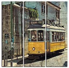 Obraz na plátně - Historická tramvaj - čtverec 3121B (105x105 cm)