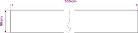 Samolepící tapety na nábytek 2 ks bílé 500 x 90 cm PVC 3059651