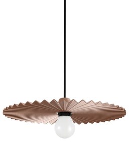 Linea Light CA022ABEEZZ Doge_P, moderní béžovo-červené závěsné svítidlo, 1x22W E27, průměr 40cm