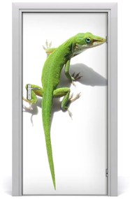 Samolepící fototapeta na dveře Zelená ještěrka 85x205 cm