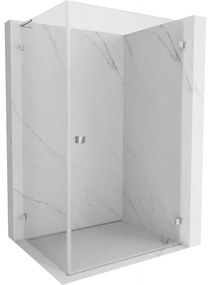 Mexen Lunar-B L pravý výklopný sprchový kout 75 x 70 cm, čiré sklo, chromová, 832L-075-070-01-00-P