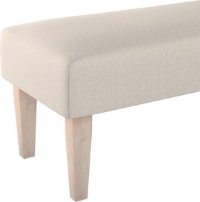 Dlouhá lavička 100x40cm barva šedá látka pletený vzor