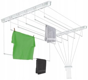 Erga Erga, stropní věšák na sušení prádla 6x100 cm, bílé, ERG-SEP-10SUSSUF6PP10