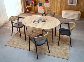 Rozkládací jídelní stůl Pivot 102/141 cm dub artisan/černý buk