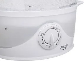 Adler AD 633 bílá / Parní hrnec / 800W / 9 L / 3 nádoby