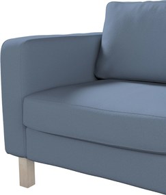 Potah na křeslo IKEA Karlstad, krátký barva modrá látka pletený vzor