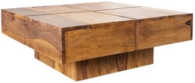 OnaDnes -20% Moebel Living Přírodní masivní dřevěný konferenční stolek Birn 80x80 cm