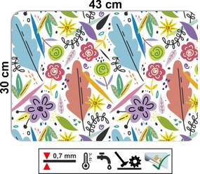 PokojovaDekorace.cz, Prostírání - 282 Kytky, Barevné květiny, 43x30cm