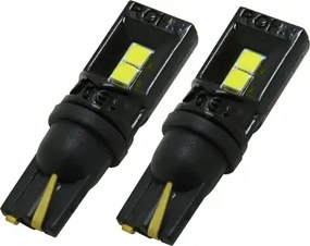 Compass LED žárovka T10 4LED 3030 bílá / 12V / 3W / 300lm / 6000K / CA