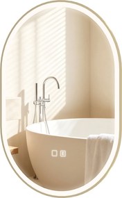 HOMCOM LED koupelnové zrcadlo 100 × 70 cm s Bluetooth