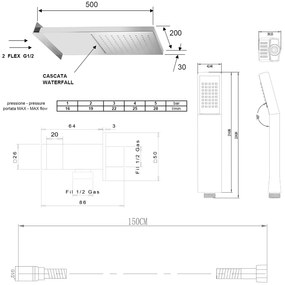Sapho Sapho, KIMURA podomítkový sprchový set s termostatickou baterií, box, 3 výstupy, chrom, KU383-21
