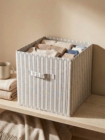 Sinsay - Skládací úložný box s pruhy - zelená