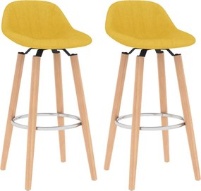 vidaXL Barové židle 2 ks textil [289377] Barva: Žlutá