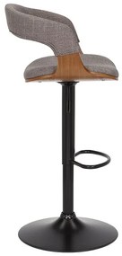 Designová barová otočná židle Uriela jasan / šedá
