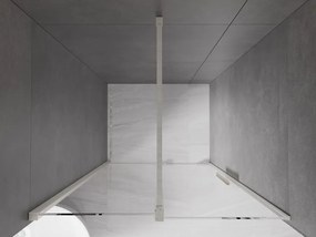 Mexen Velar, posuvné sprchové dveře do otvoru 120 cm, 8mm čiré sklo, broušená ocel, 871-120-000-01-97