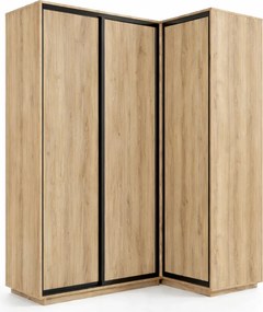 Šatní skříň rohová LEVANTO 180x120 dub sonoma