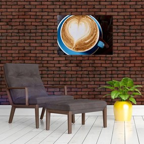 Skleněný obraz - Latte Art (70x50 cm)